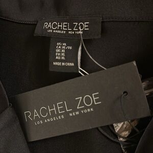 Rachel Zoe | Tops | Nwt Rachel Zoe Beautiful Classic Black Satin Blouse ...